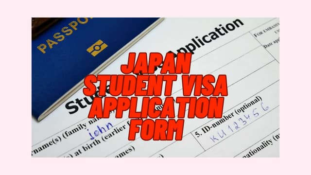 Japan Student Visa Application Form | Download & Step-by-Step Filling Guide
